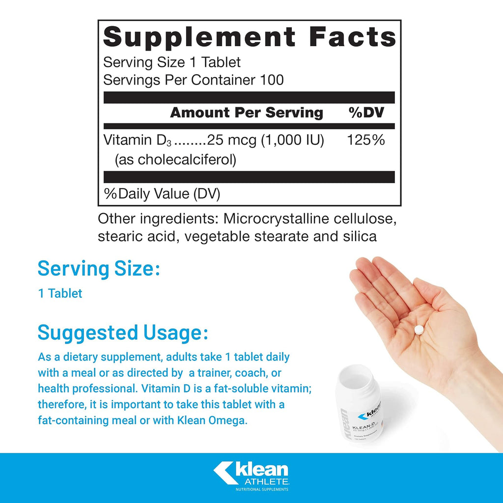 1000 IU Vitamin D tablets