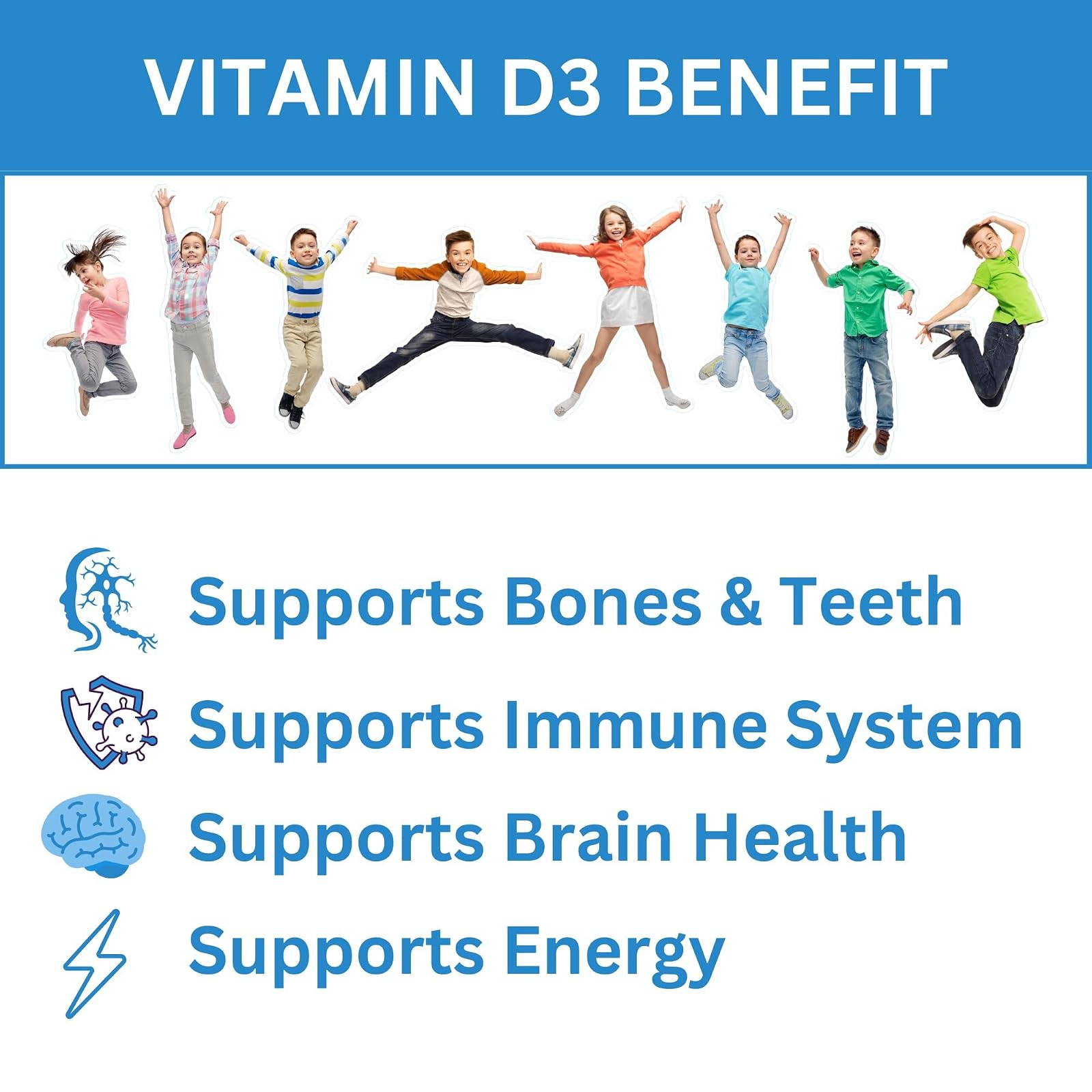 1000 IU vitamin D3 for children