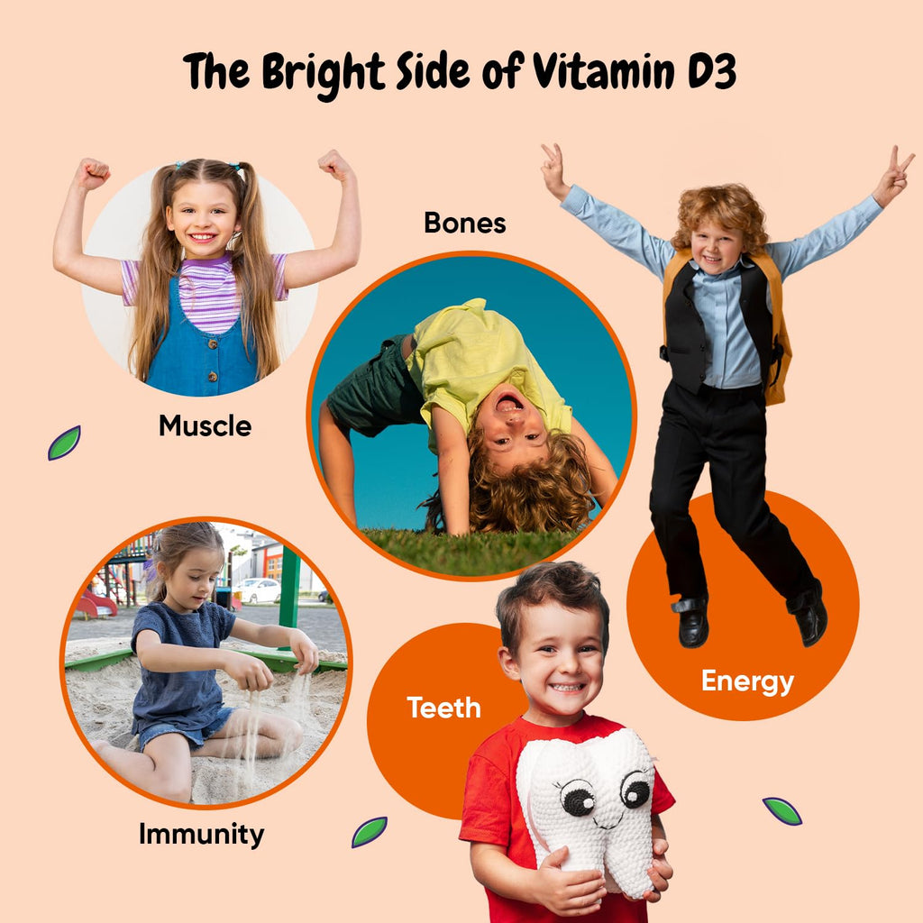 1000 IU vitamin D3 for healthy growth