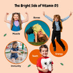 1000 IU vitamin D3 for healthy growth