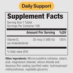 1000 IU Vitamin D3 for immune support