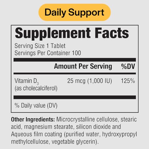 1000 IU Vitamin D3 for immune support