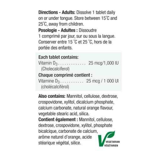 1000 IU Vitamin D3 for immune support