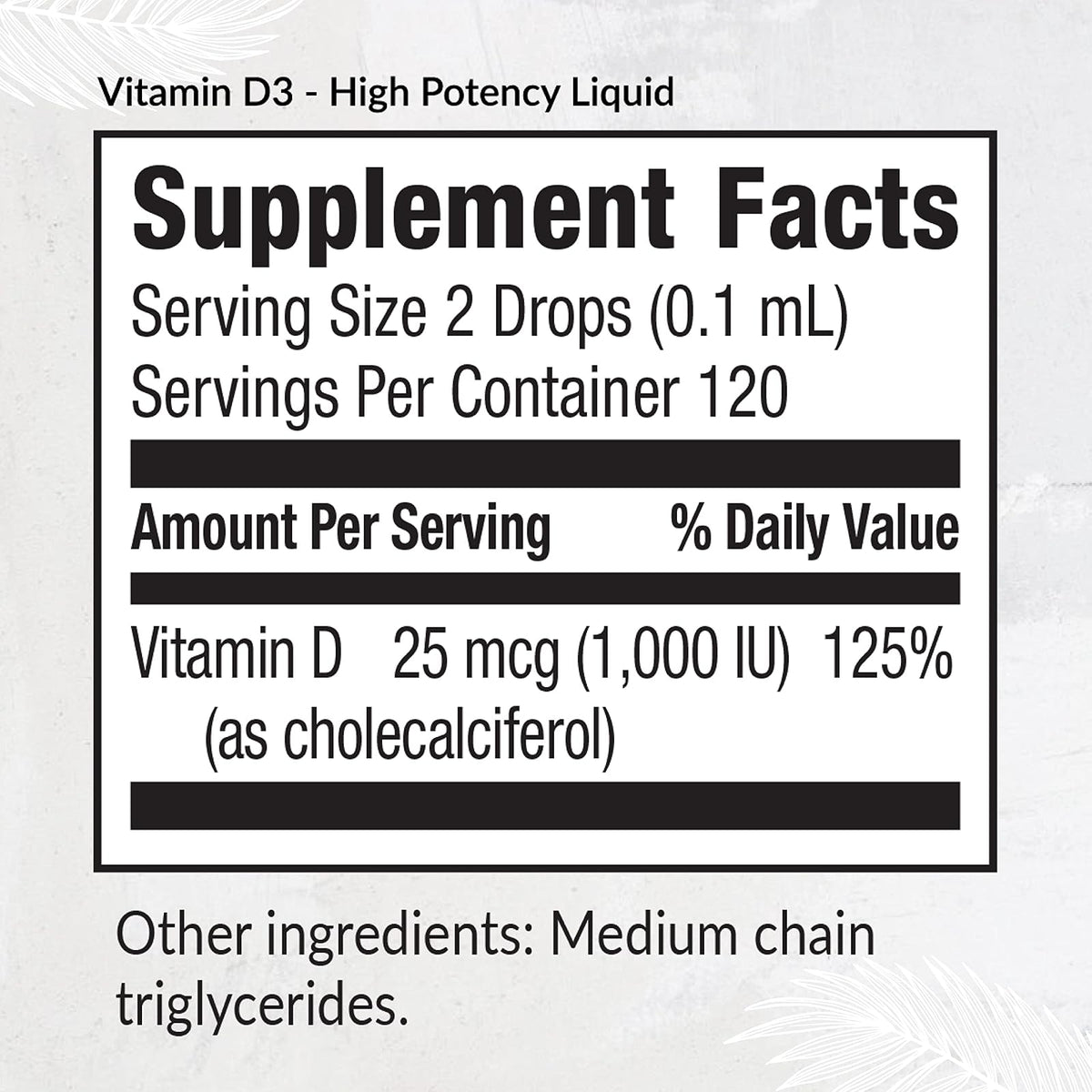 1000 IU Vitamin D3 for immunity
