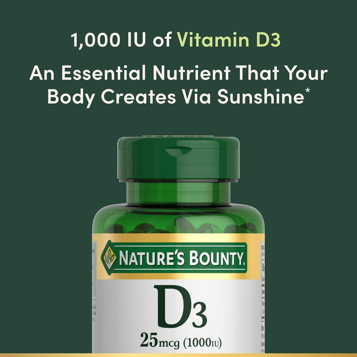 1000 IU Vitamin D3 for immunity