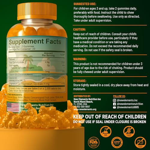 1000 IU vitamin D3 for kids