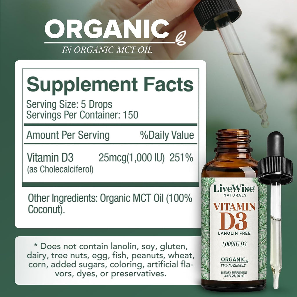 1000 IU vitamin D3 liquid supplement