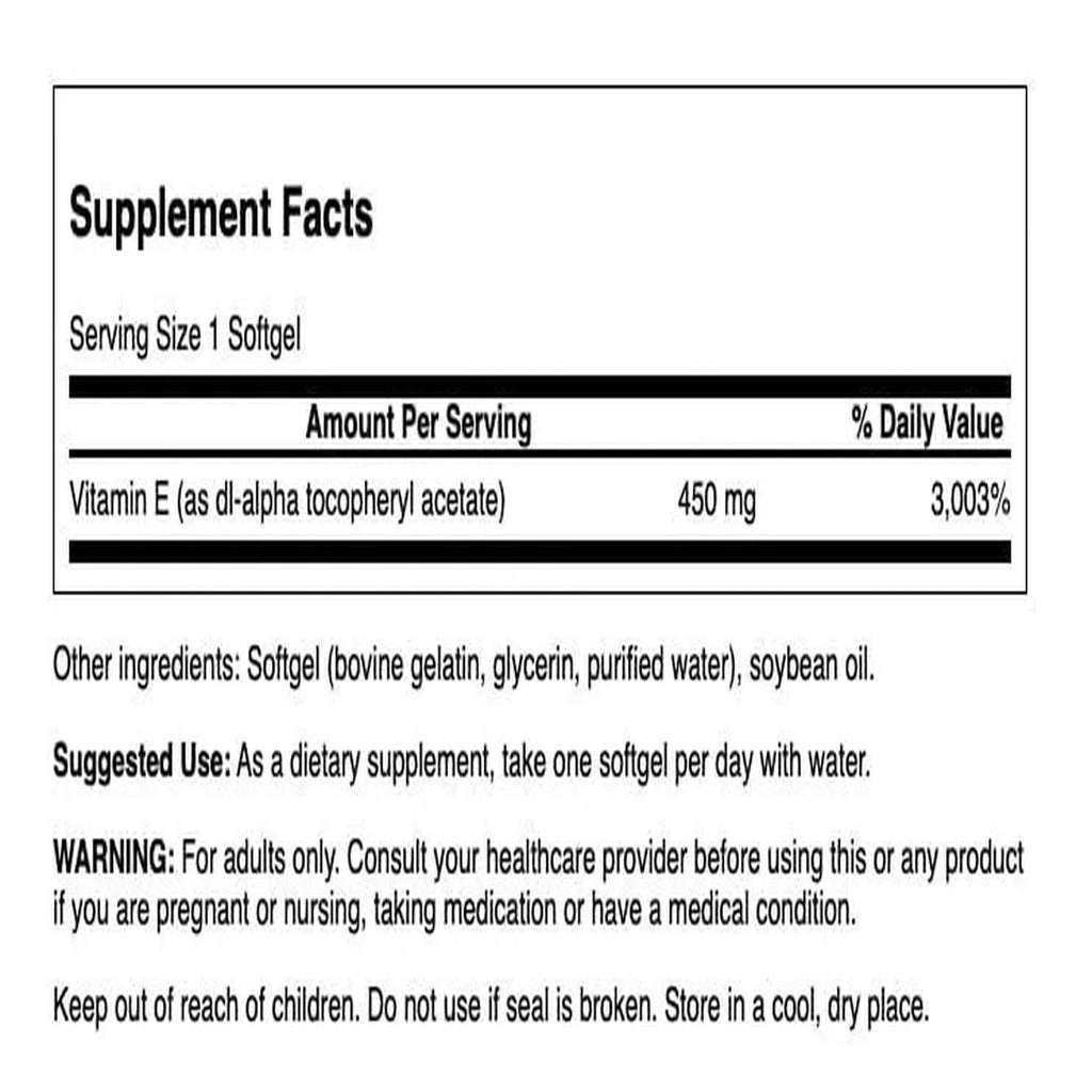 1000 IU vitamin E antioxidant support