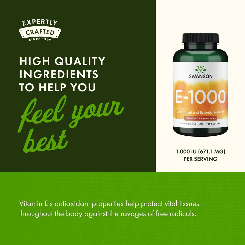 1000 IU vitamin e daily supplement