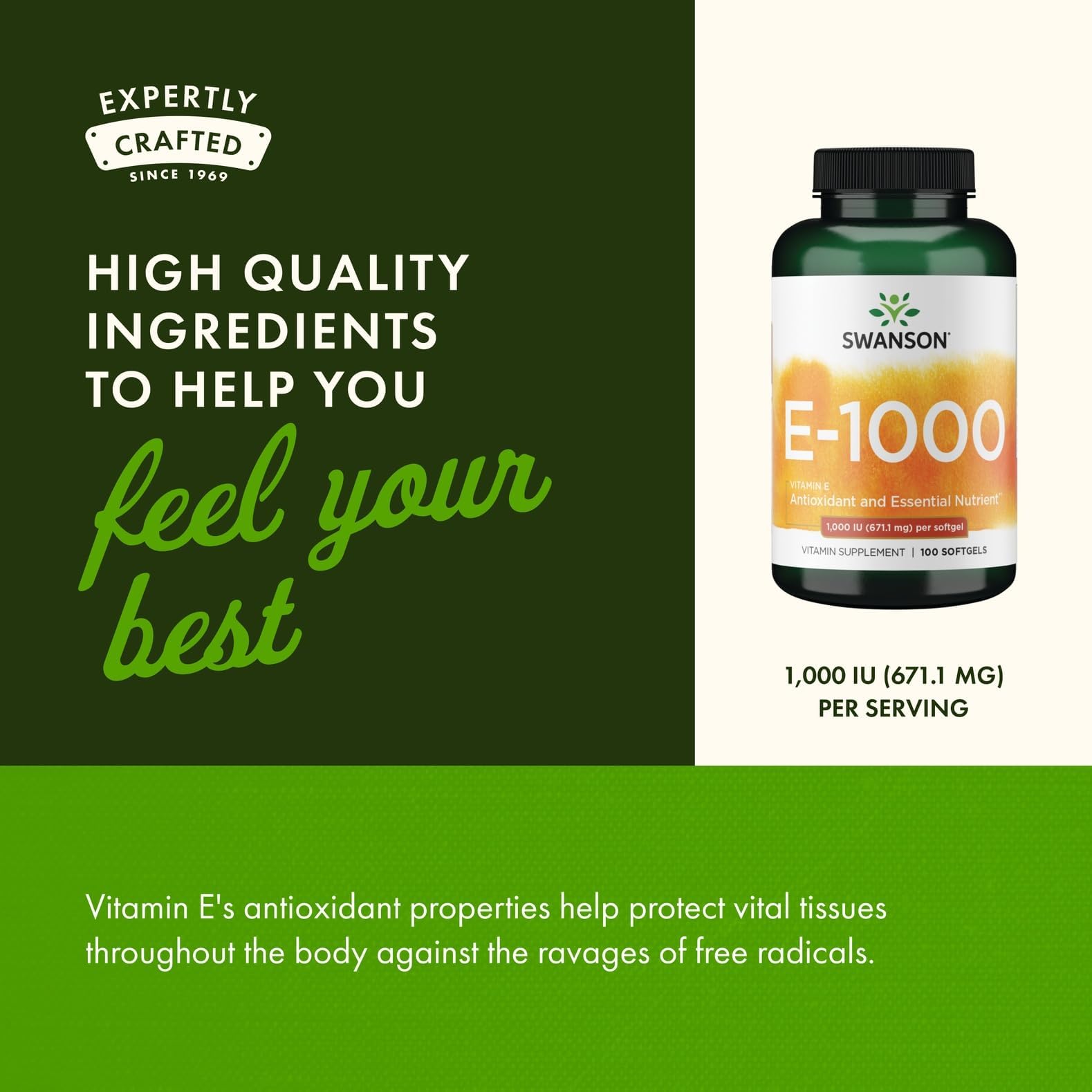1000 IU vitamin e daily supplement