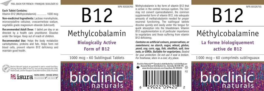 1000 mcg B12 for daily wellness