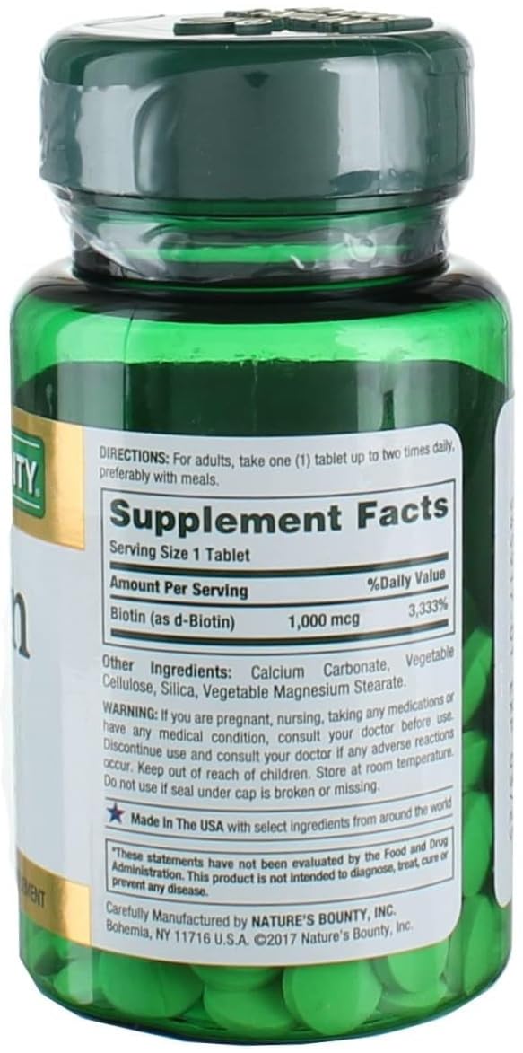 1000 mcg biotin for healthy skin