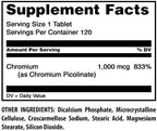 1000 mcg Chromium Picolinate tablets