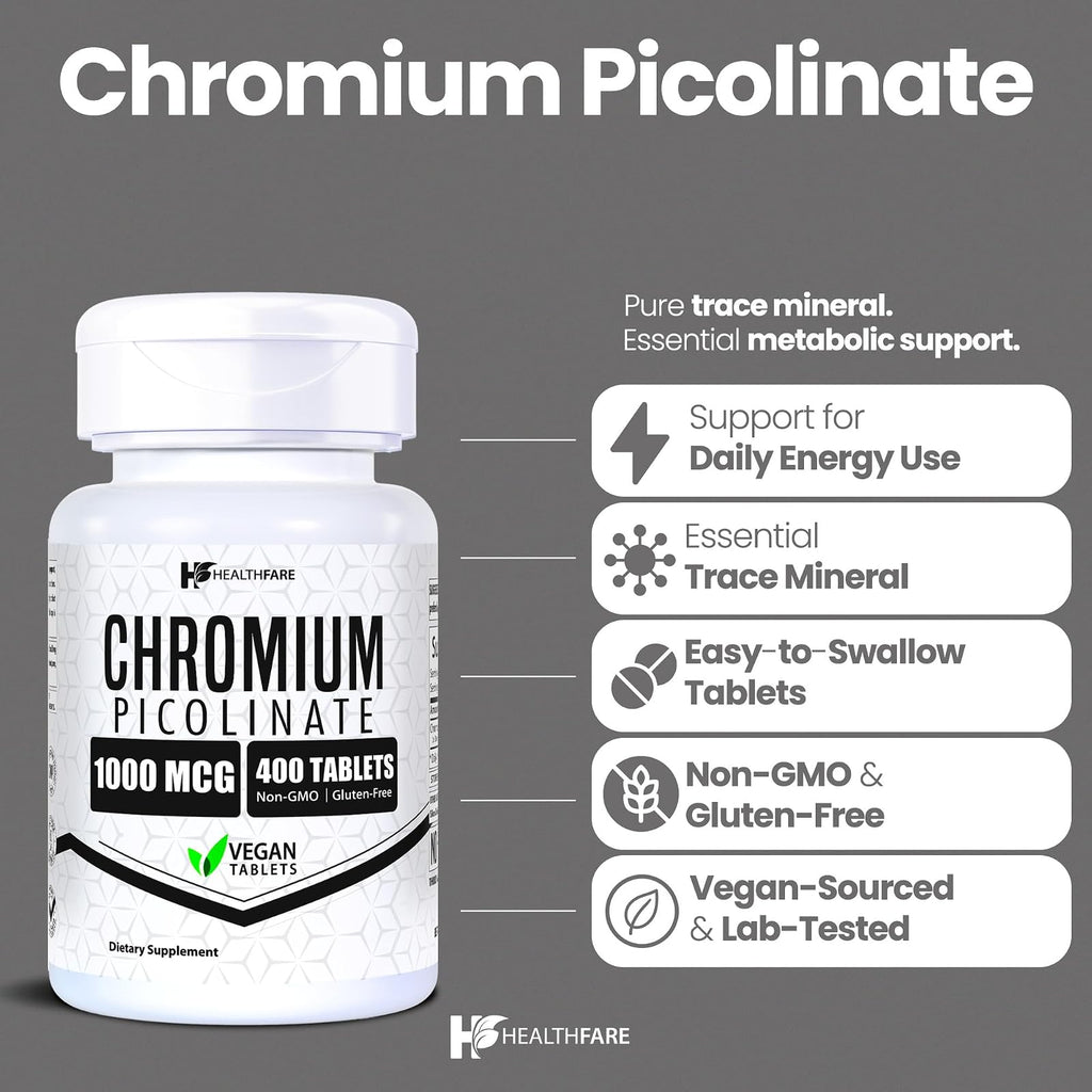 1000 mcg chromium picolinate tablets