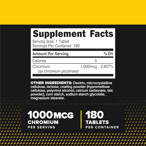 1000 mcg chromium supplement benefits