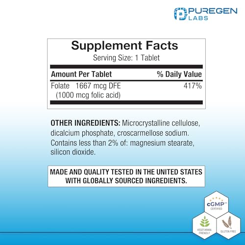 1000 mcg folate supplement benefits