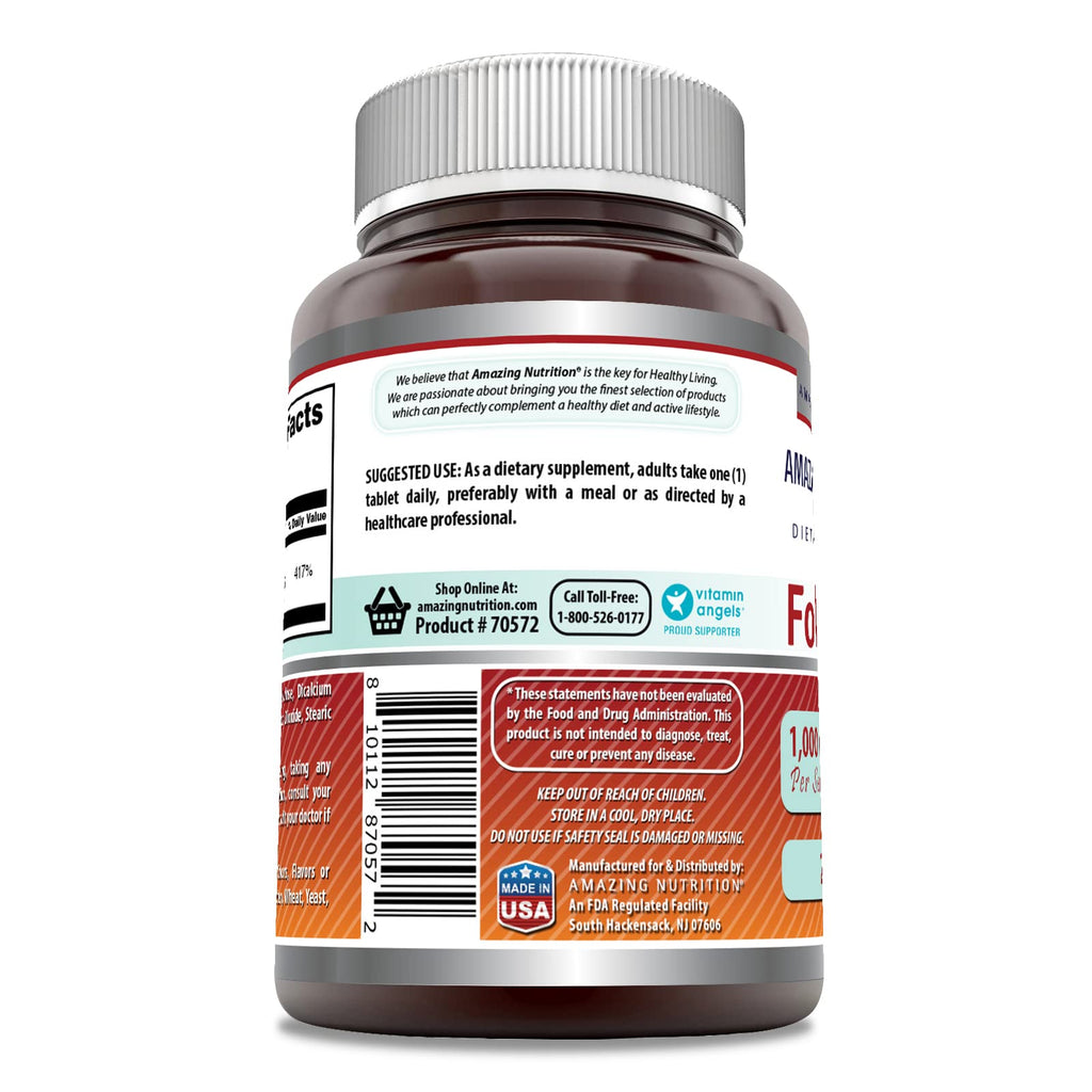 1000 mcg folic acid tablets