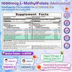 1000 mcg L-Methylfolate gummy vitamins