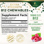 1000 mcg Vitamin B12 for energy