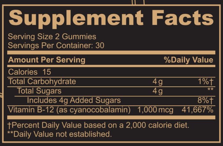 1000 mcg vitamin B12 supplement