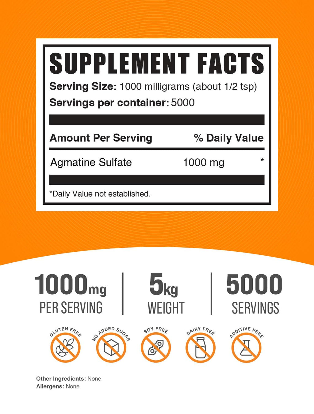 1000 mg Agmatine for energy boost