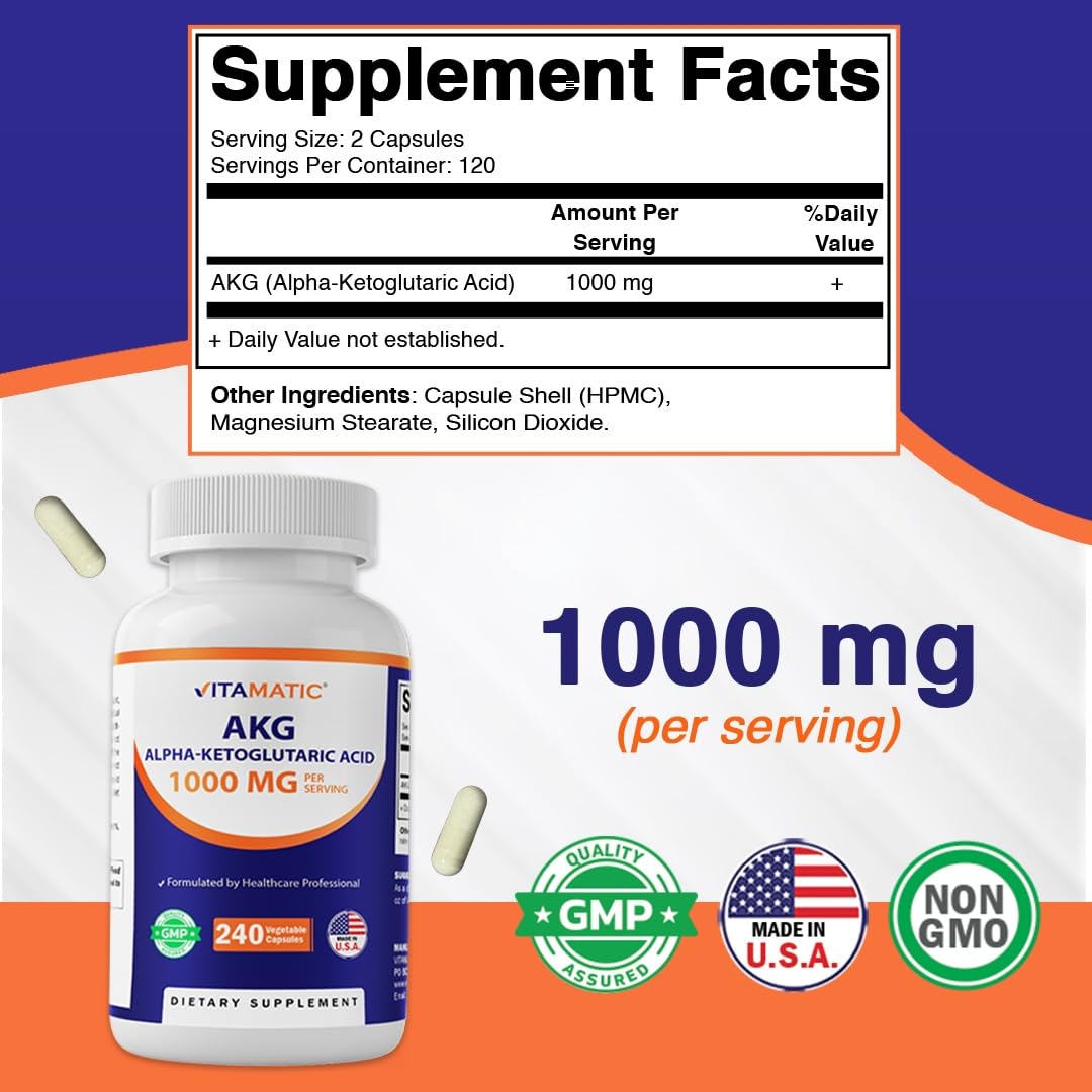 1000 mg Alpha-Ketoglutaric supplement
