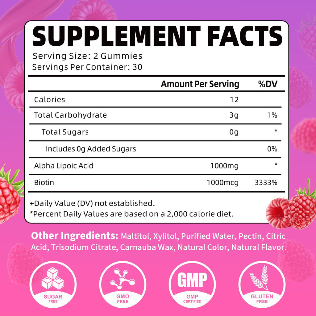 1000 mg alpha lipoic acid gummies