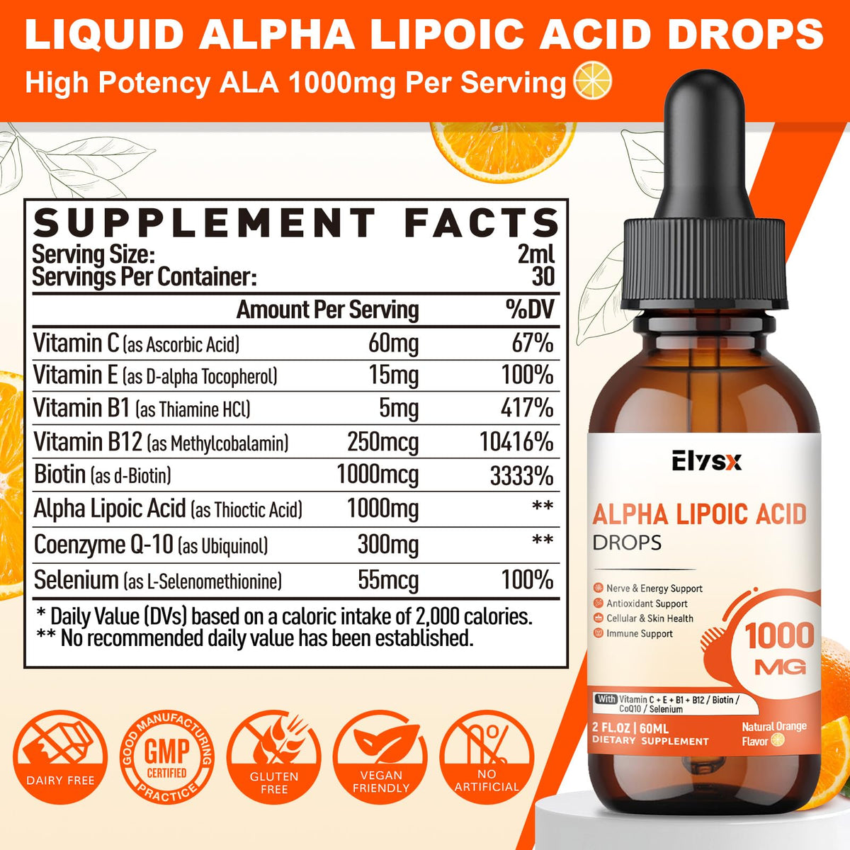 1000 mg alpha lipoic acid supplement