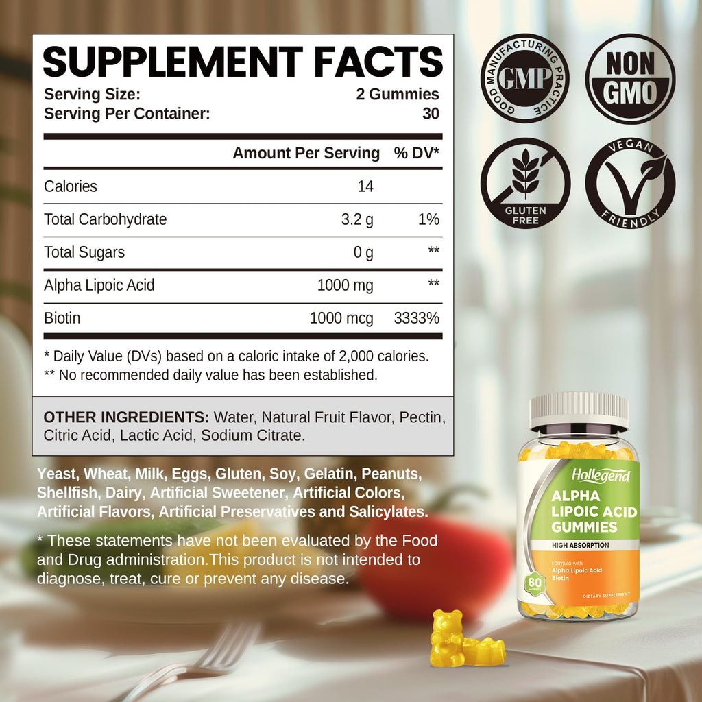 1000 mg alpha lipoic acid supplement
