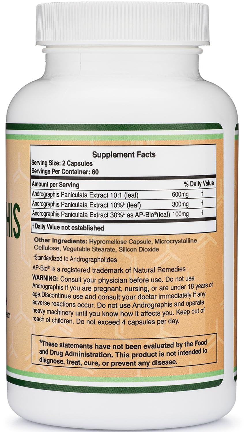 1000 mg Andrographis capsules for immunity