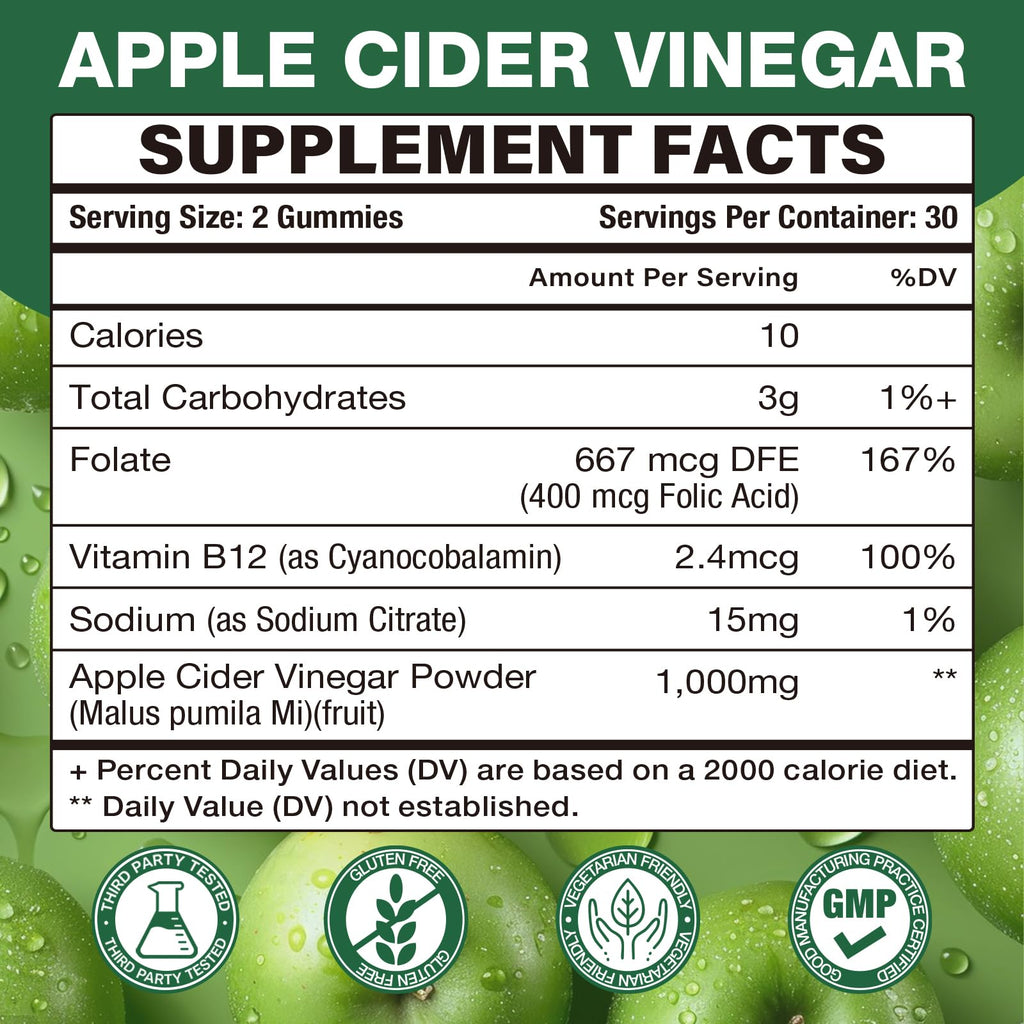 1000 mg apple cider vinegar benefits