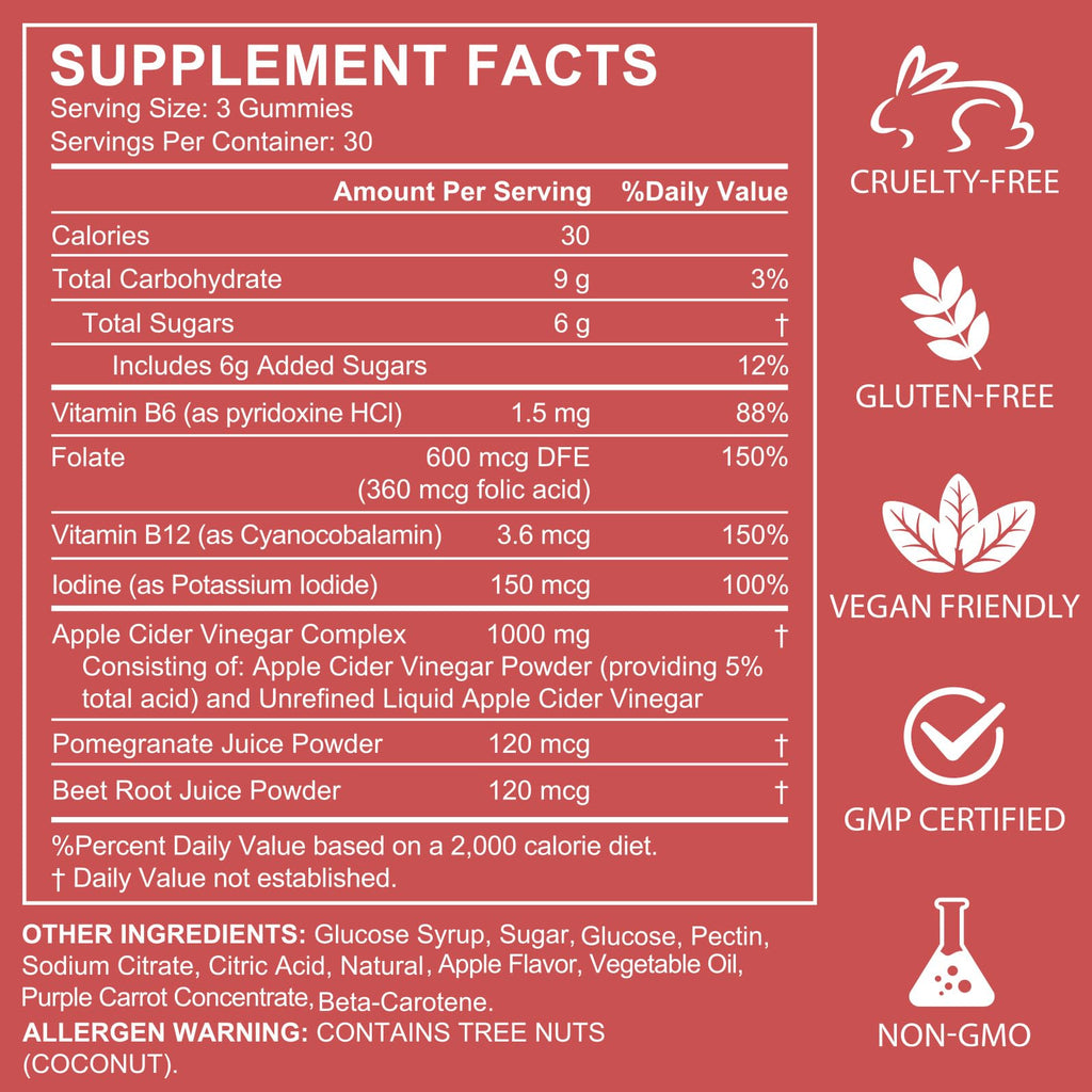 1000 mg apple cider vinegar gummies for wellness
