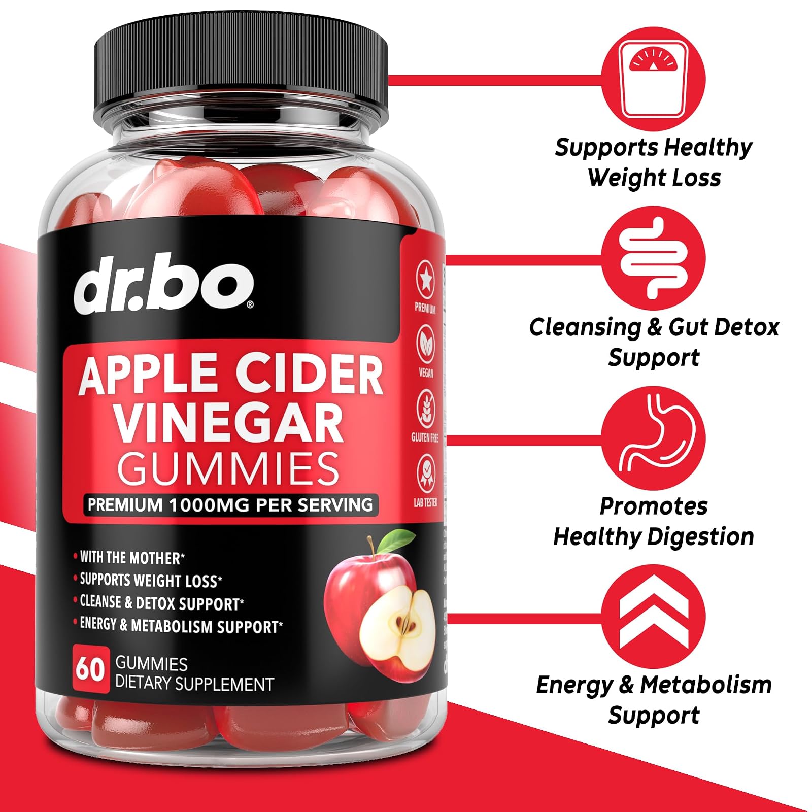 1000 mg apple cider vinegar gummies