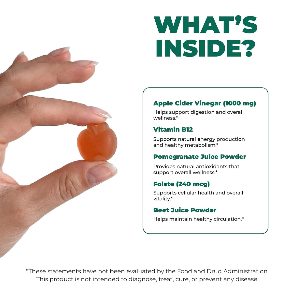 1000 mg apple cider vinegar gummies
