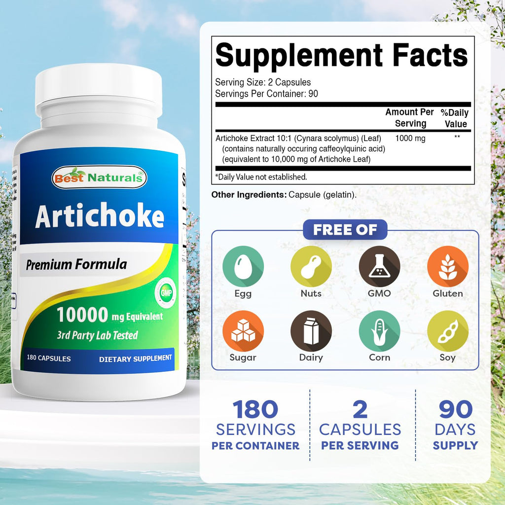1000 mg artichoke health supplement
