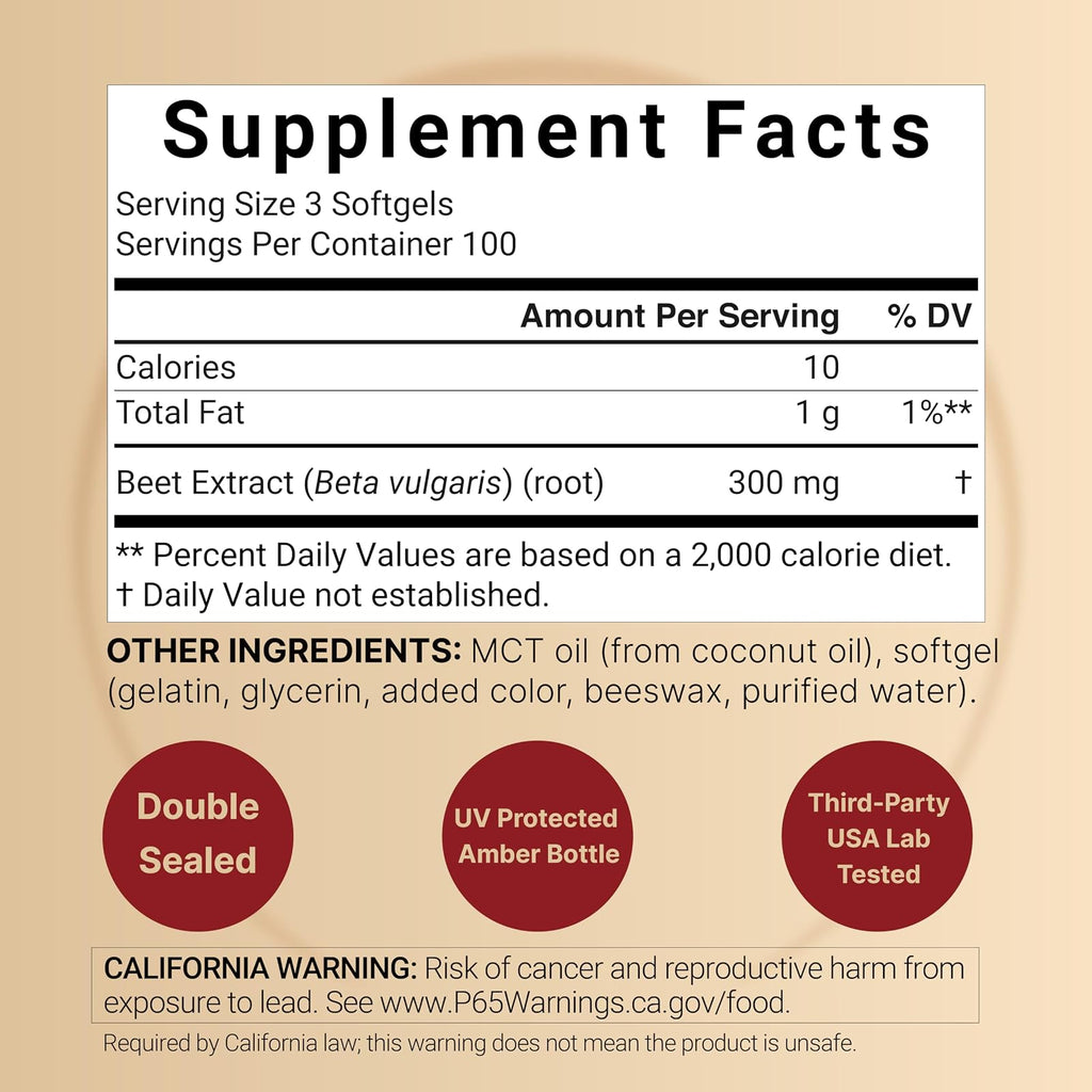 1000 mg beet root softgels