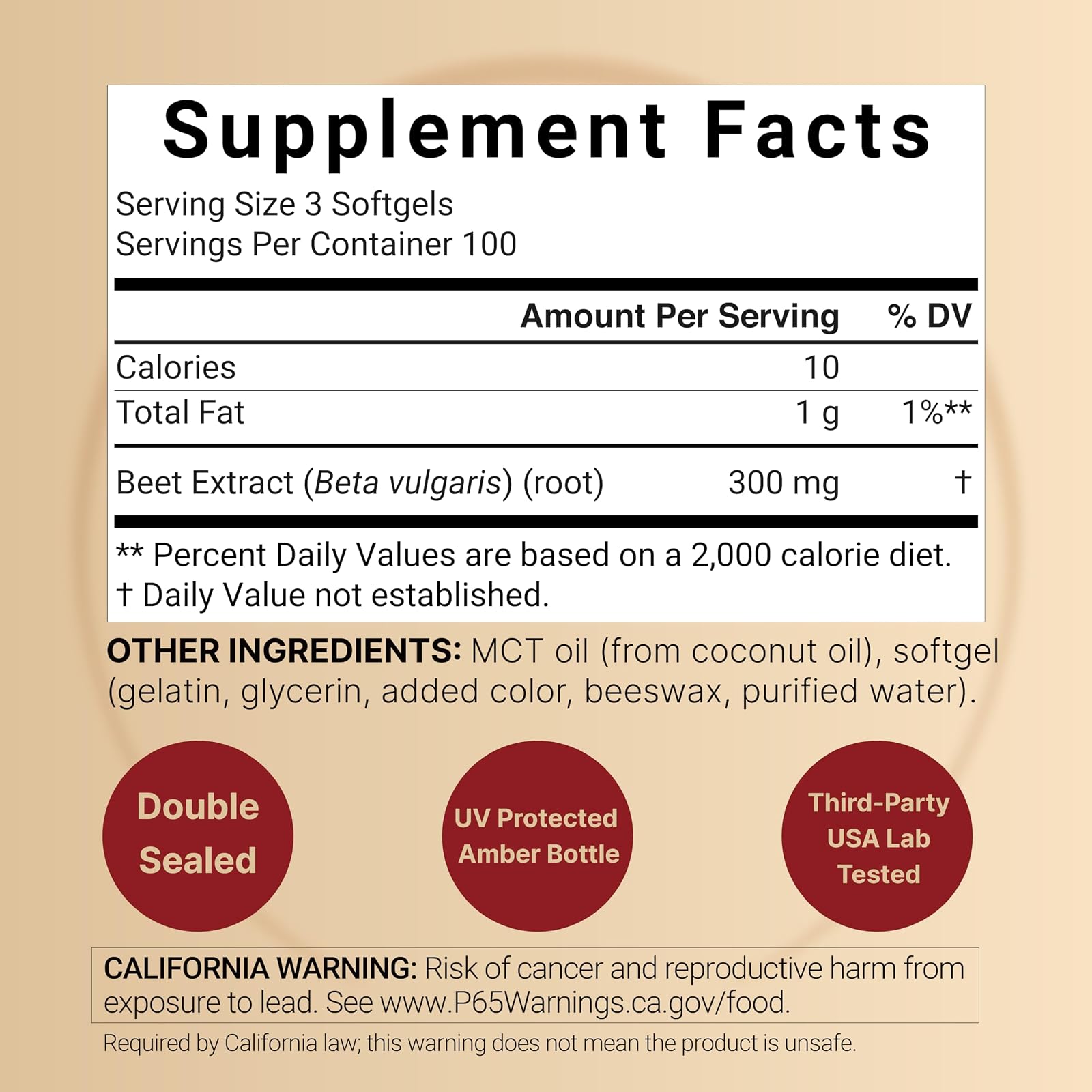 1000 mg beet root softgels