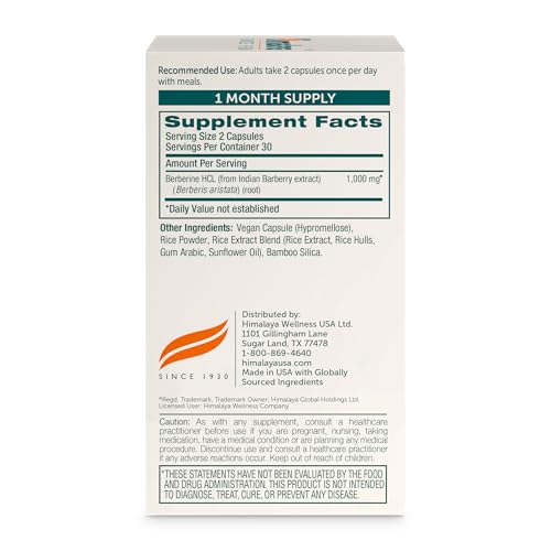 1000 mg Berberine for overall wellness