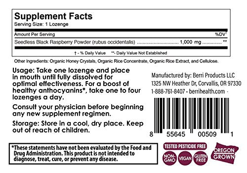 1000 mg black raspberry lozenges