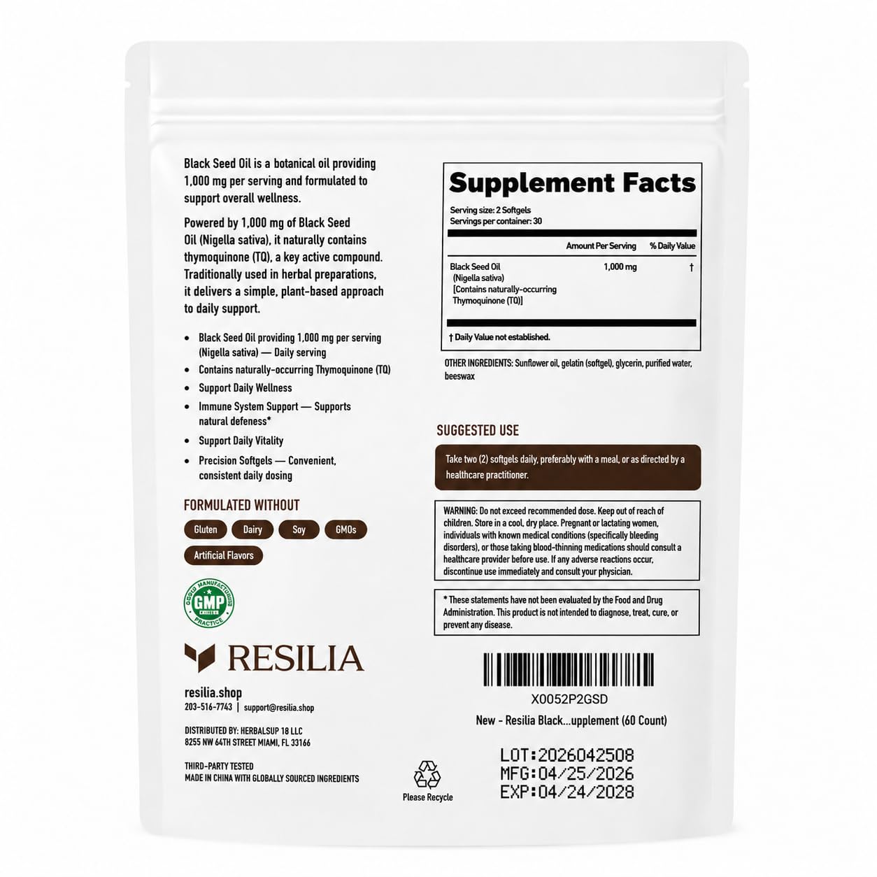 1000 mg black seed oil softgels