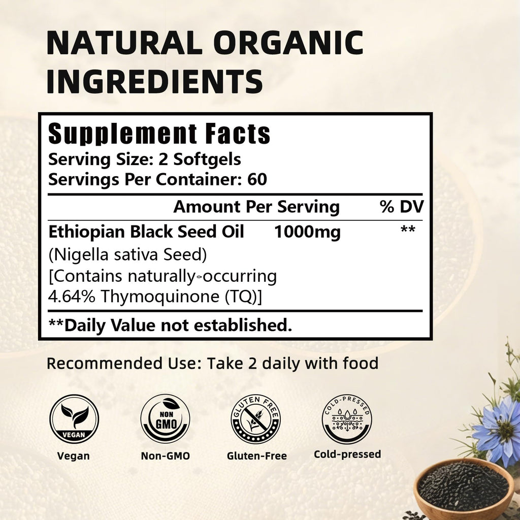 1000 mg Black Seed Oil softgels