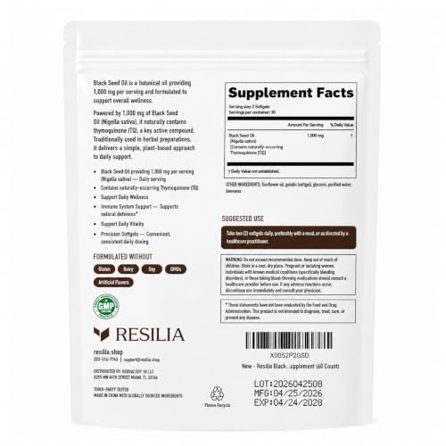 1000 mg Black Seed Oil softgels