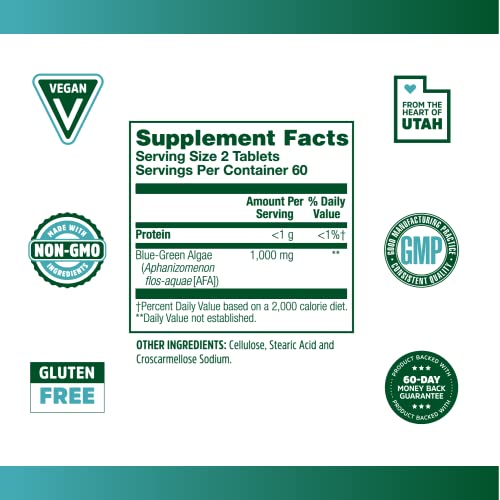 1000 mg blue green algae supplement