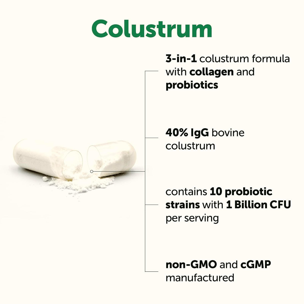 1000 mg Bovine Colostrum for immunity