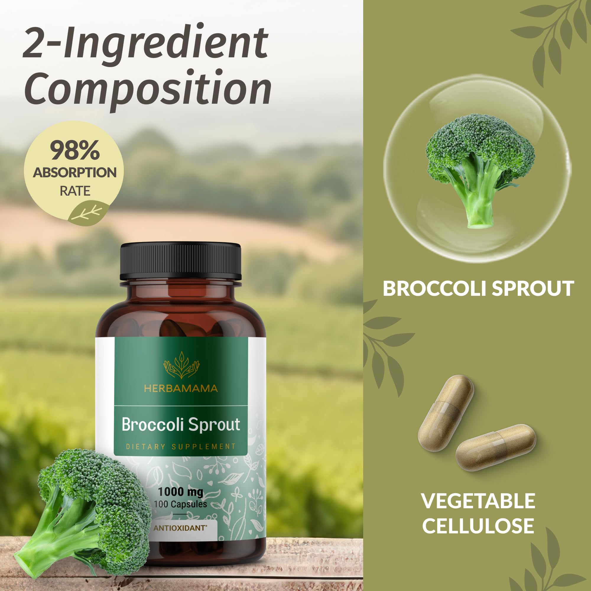 1000 mg broccoli sprout capsules