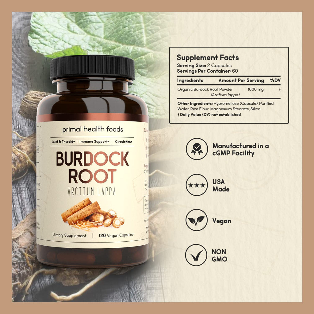 1000 mg burdock root supplement benefits