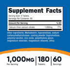 1000 mg Calcium Citrate for daily supplementation