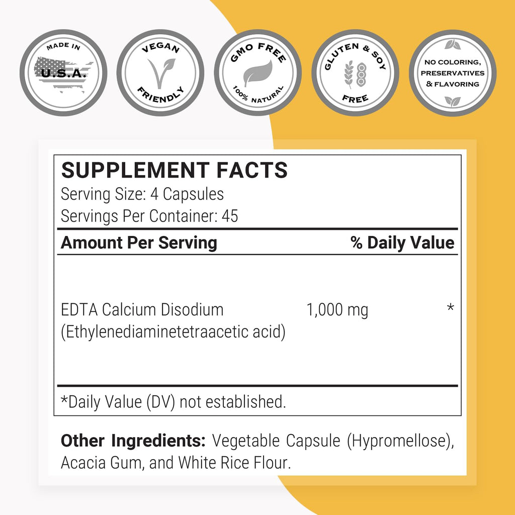 1000 mg calcium disodium edta dosage