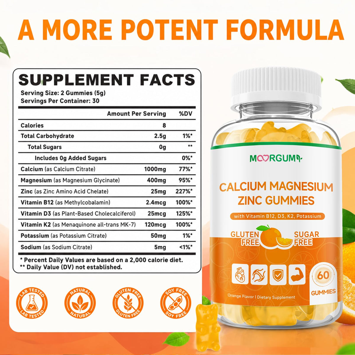 1000 mg calcium gummies for strong bones