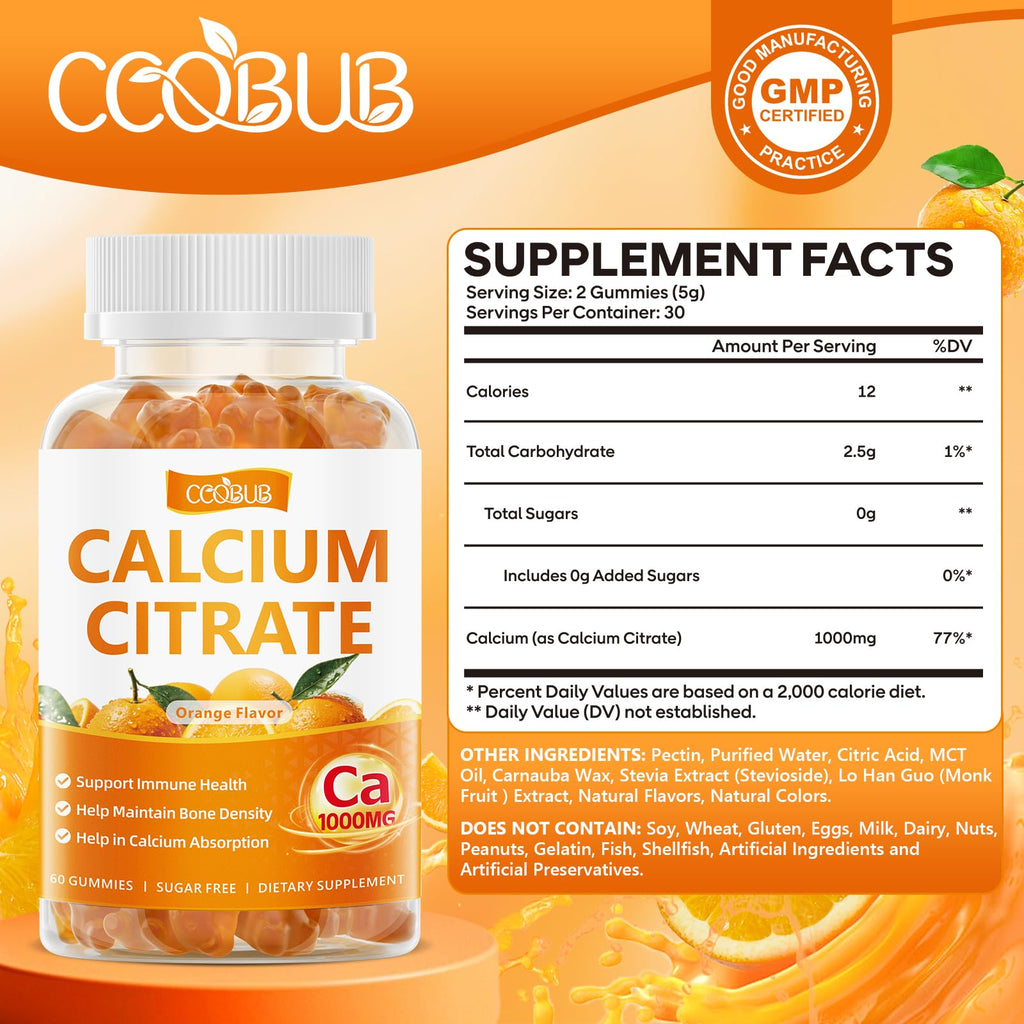 1000 mg Calcium supplement for adults